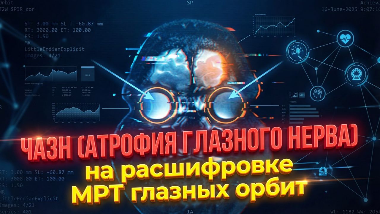 АТРОФИЯ зрительных нервов (ЧАЗН обоих глаз) и формирующееся ПУСТОЕ ТУРЕЦКОЕ СЕДЛО на МРТ расшифровке