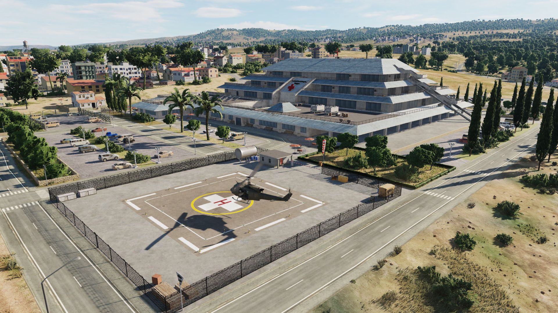 DCS: Syria Map - Flight over the hospital in Paphos