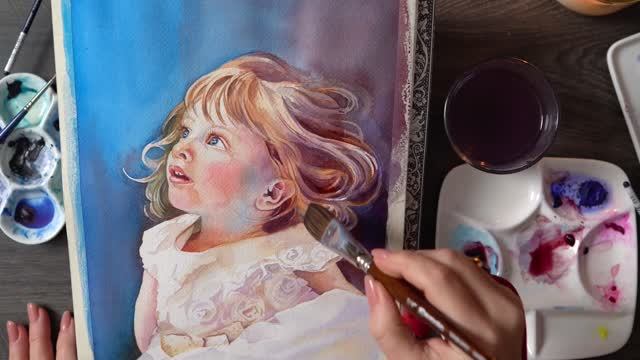 Как рисовать акварельные портреты. 🎨 Советы и техники