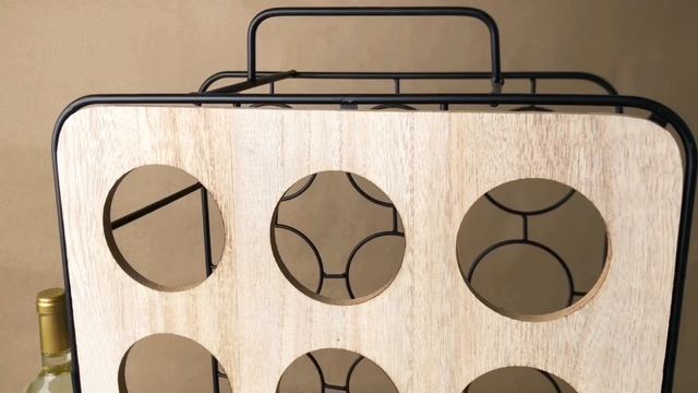 Подставка для винных бутылок 'Арль', металл, дерево, 55х38 см, HZ1902761