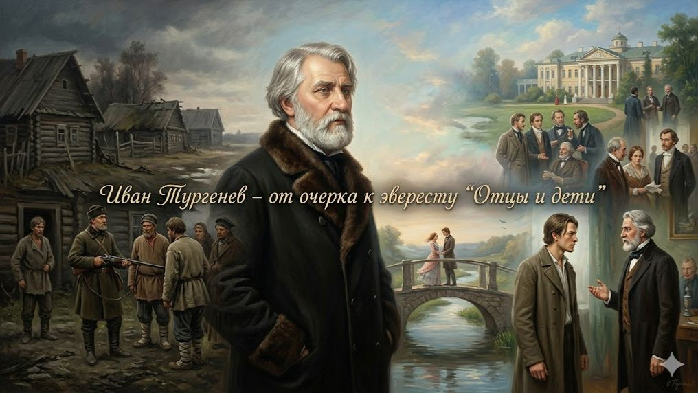 Иван Тургенев и его творческий путь от очерка к эвересту “Отцы и дети.”