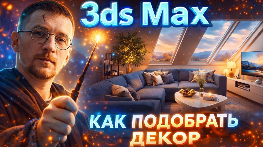 Как подобрать декор для кухни‑гостиной в 3ds Max?⚡