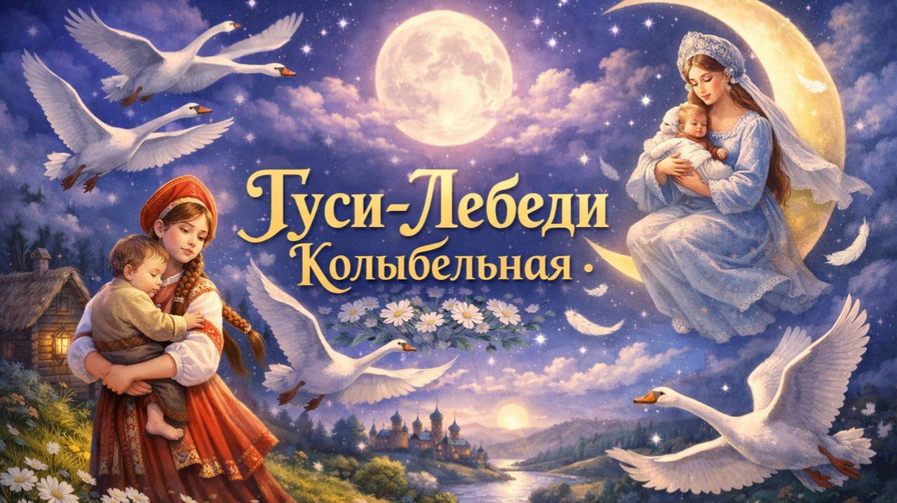 Гуси лебеди - Колыбельная Музыка для сна ❤️ Живая песня для детей. Слушать онлайн