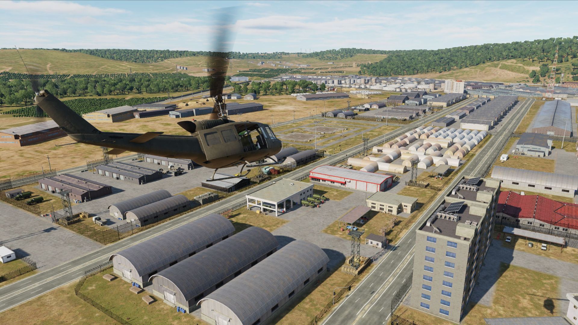 DCS: Syria Map - Flying over a military base in Aleppo