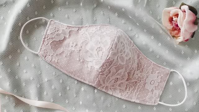 МАСКА ДЛЯ ЛИЦА СВОИМИ РУКАМИ / Многоразовая кружевная маска для лица с карманом для фильтра.