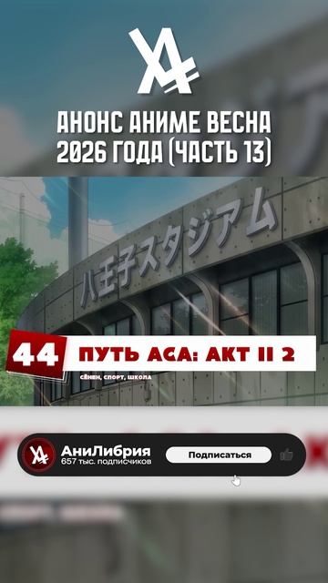 Анонс Аниме Весна 2026 года (Часть №13) #анонс #аниме #анилибрия #ал