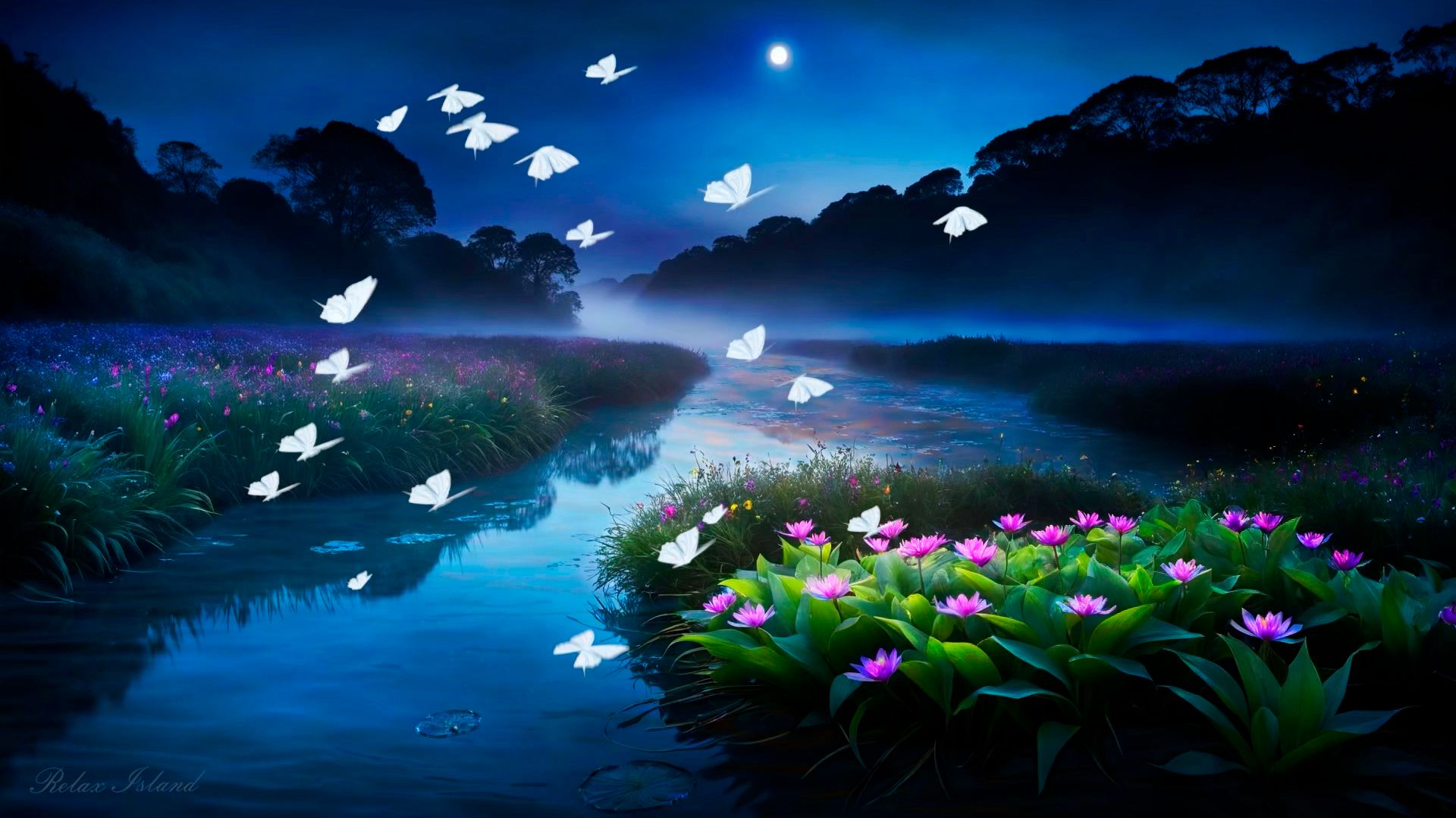 ✨ СКАЗОЧНО КРАСИВАЯ УСПОКАИВАЮЩАЯ МУЗЫКА ДЛЯ СНА 🎵 РАССЛАБЛЯЮЩАЯ МУЗЫКА ДЛЯ ДУШИ НА ОЗЕРЕ ПОД ЛУНОЙ