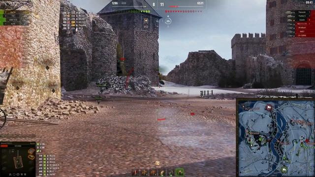 [Fermani wot] Бурьян ● Штурм замка и безумная концовка ... Один против Четырёх ПТ!