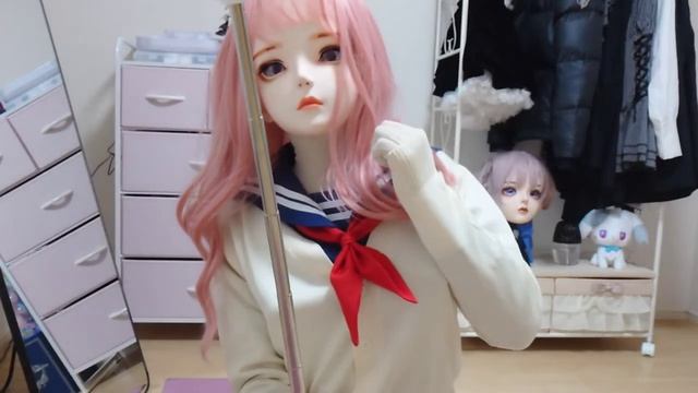 Kigurumi Schoolgirl Doll at home