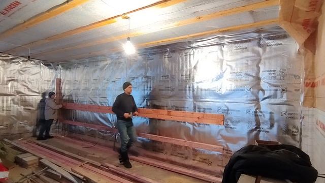 Обрешётка стен дома.Мини-дом-каркасник. Участок с нуля. Часть №35.