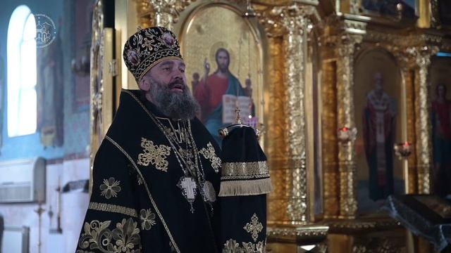 Архиерейское богослужение в среду шестой седмицы Великого поста
