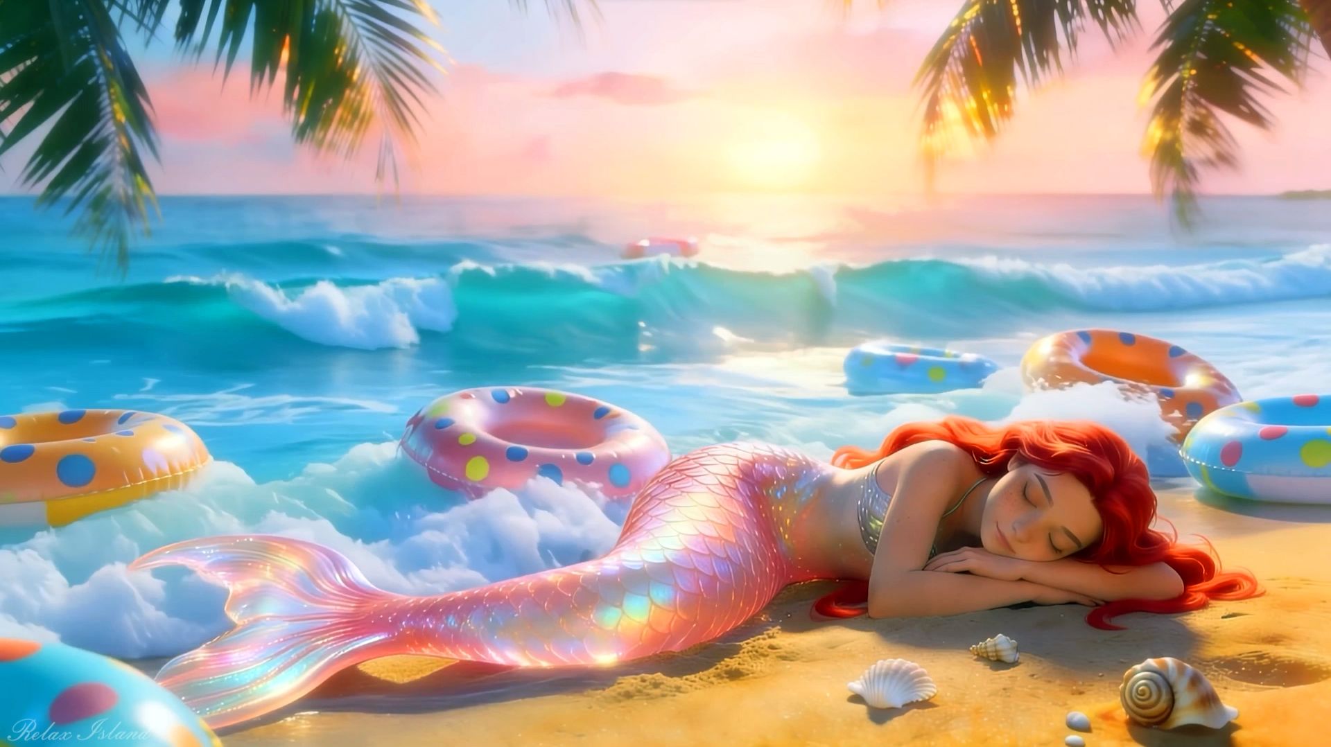 ✨ СКАЗОЧНО КРАСИВАЯ УСПОКАИВАЮЩАЯ МУЗЫКА ДЛЯ СНА 🎵 РАССЛАБЛЯЮЩАЯ МУЗЫКА ДЛЯ ДУШИ И ШУМ МОРЯ