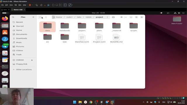 Выполнение лабораторной работы 4 (Основная часть)