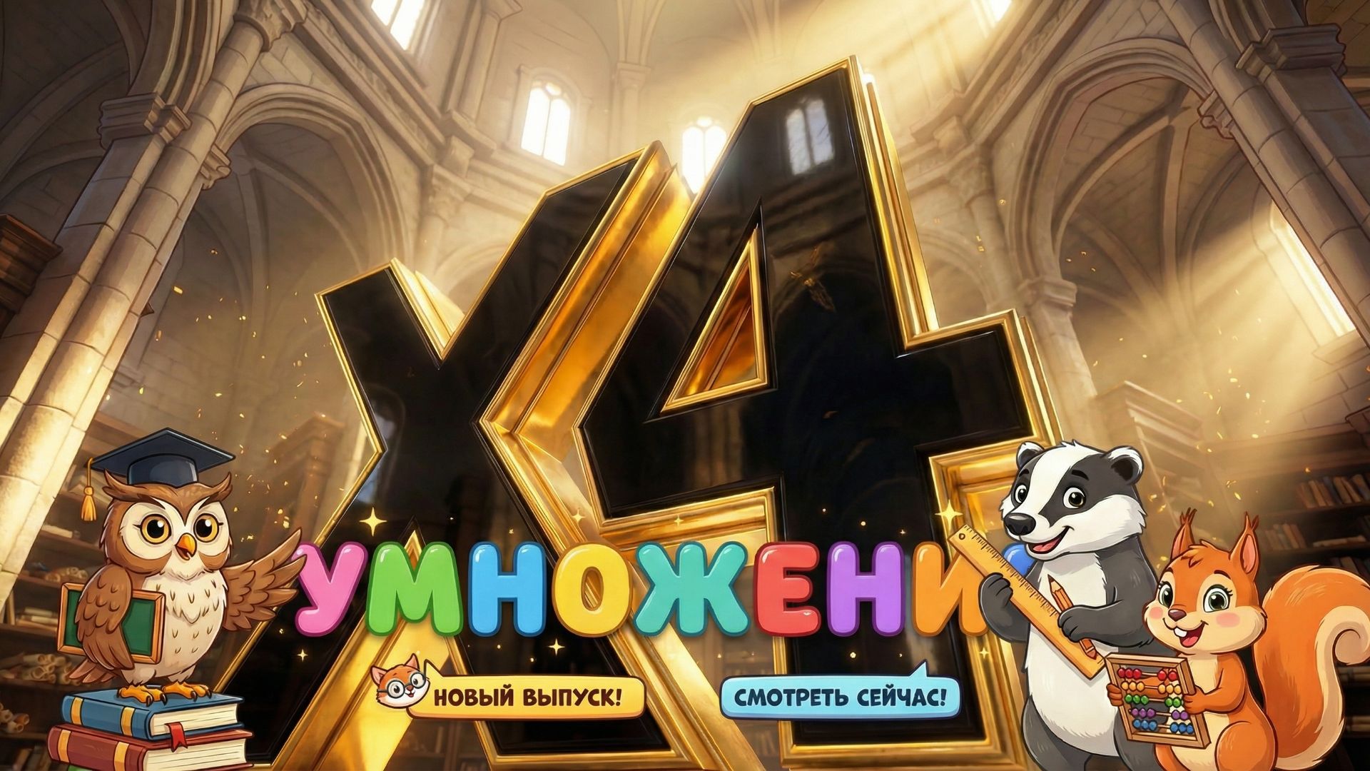 Учим таблицу умножения на 4 ✖️ Спокойная и красивая математика для детей | Bublett Kids