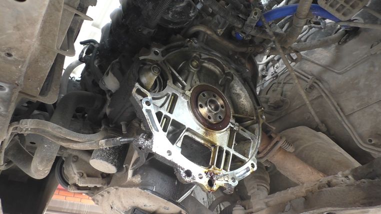 Замена заднего сальника коленвала на Toyota Corolla NZE121 Тойота Королла 1.5 2003 2часть