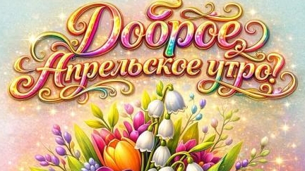 Доброе утро! Уже апрель. Шикарная музыкальная открытка.