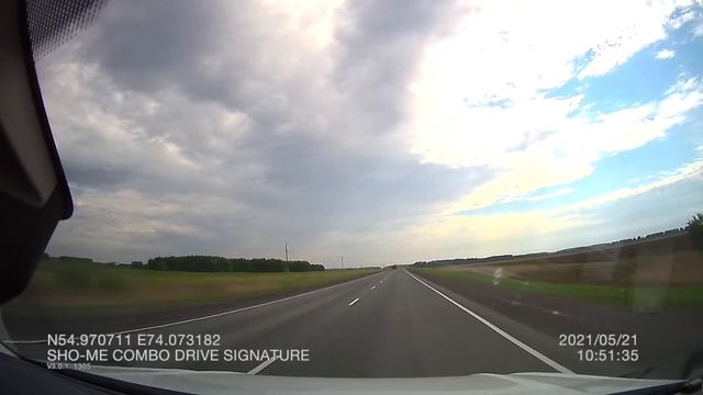 На машине из Башкирии в Новосибирск . День второй ч.5 Омск-Калачинск