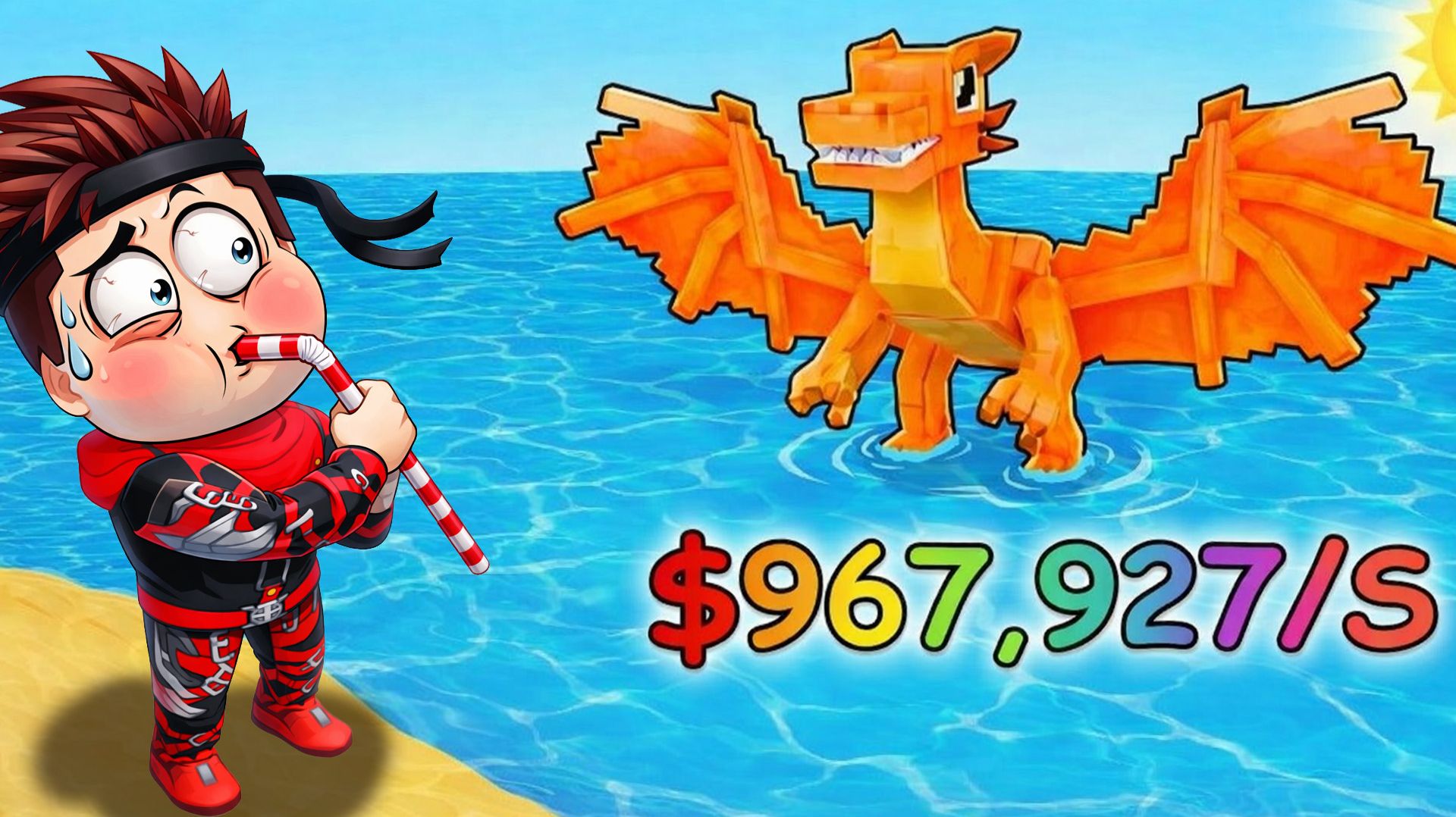 ВЫПИТЬ МОРЕ ЧТОБЫ СПАСТИ БРЕЙНРОТОВ В Drink The Ocean For Brainrots РОБЛОКС !