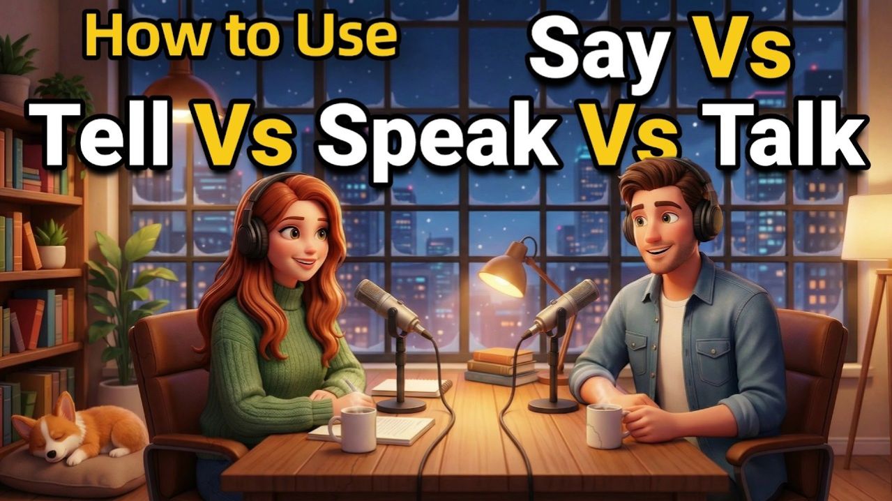 How to Use SAY, TELL, SPEAK & TALK in Everyday English | Daily English Conversations