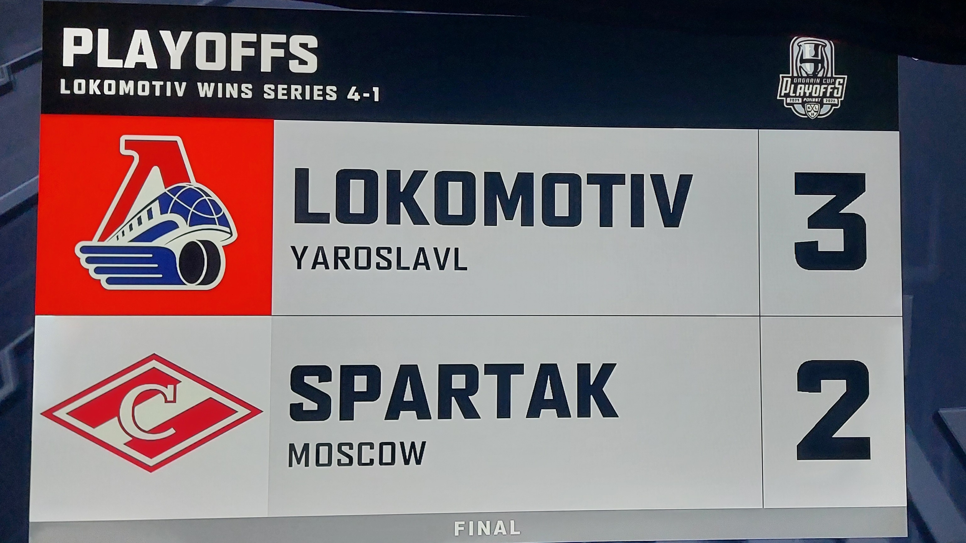 Хоккей. Плей - офф 1/8 финала Локомотив - Спартак