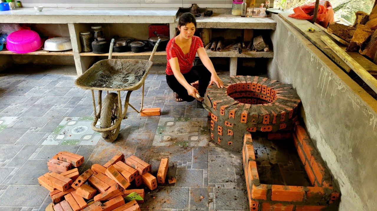 Традиционная дровяная печь своими руками — простая конструкция из кирпича и цемента.