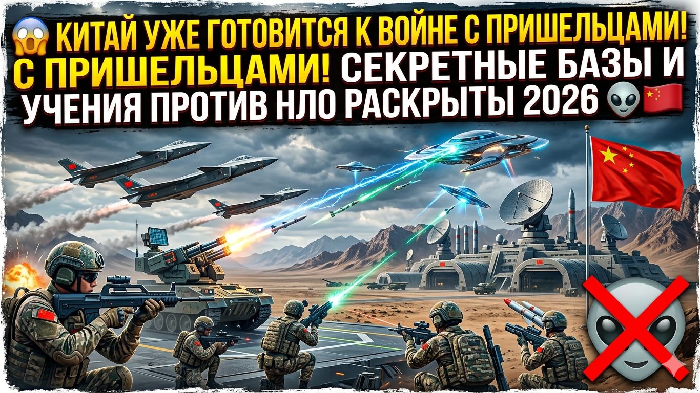 😱 КИТАЙ УЖЕ ГОТОВИТСЯ К ВОЙНЕ С ПРИШЕЛЬЦАМИ! Секретные базы и учения против НЛО раскрыты 2026 👽