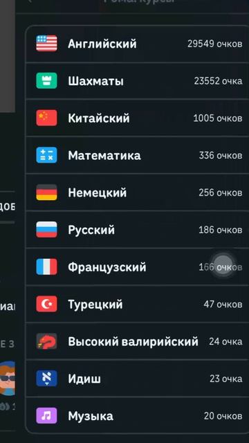 Обзор на мой акк в дуолинго