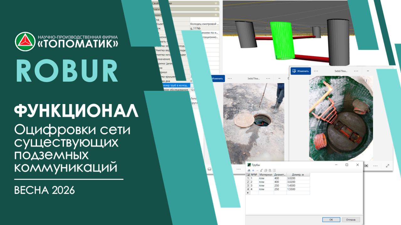 Оцифровка сети существующих подземных коммуникаций