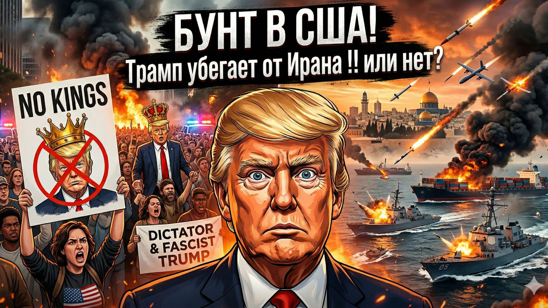 Йемен подключается к войне с Израилем, Иран бьет по базам США, в Америке требуют убрать Трампа