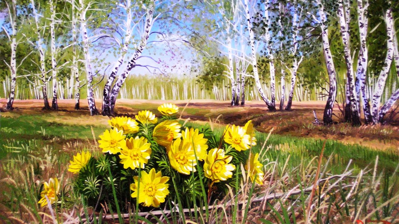 Весенние цветы художника Дмитрия Репина