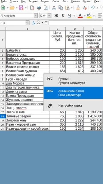 Как посмотреть разом все формулы в таблице LIbre Office Calc