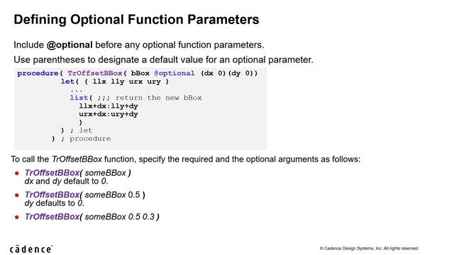 SKILL | 5. SKILL Functions