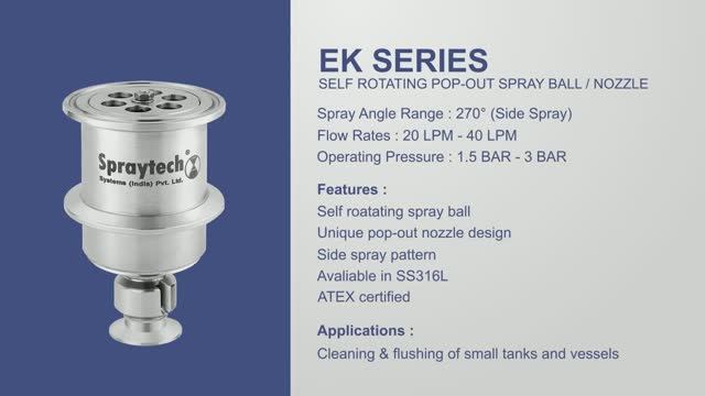 Выдвижная ротационная головка для мойки резервуаров серии EK