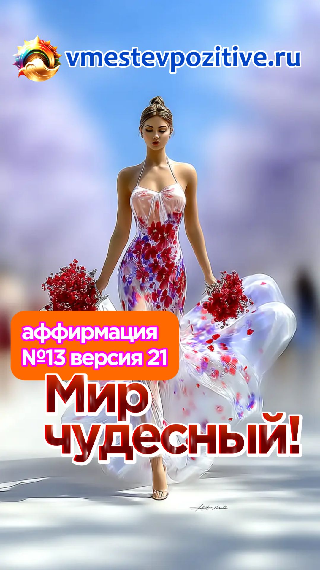 Affirmation. Female. №13. Мир чудесный! (v21)