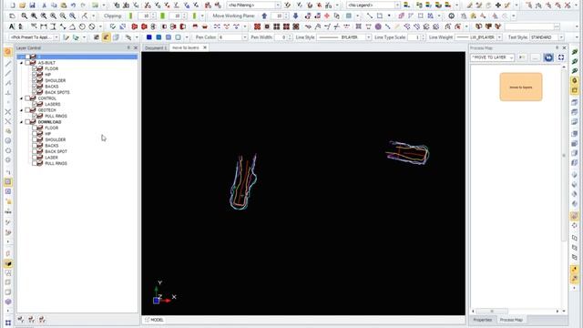 Перенос данных пикетажа на итоговые слои.