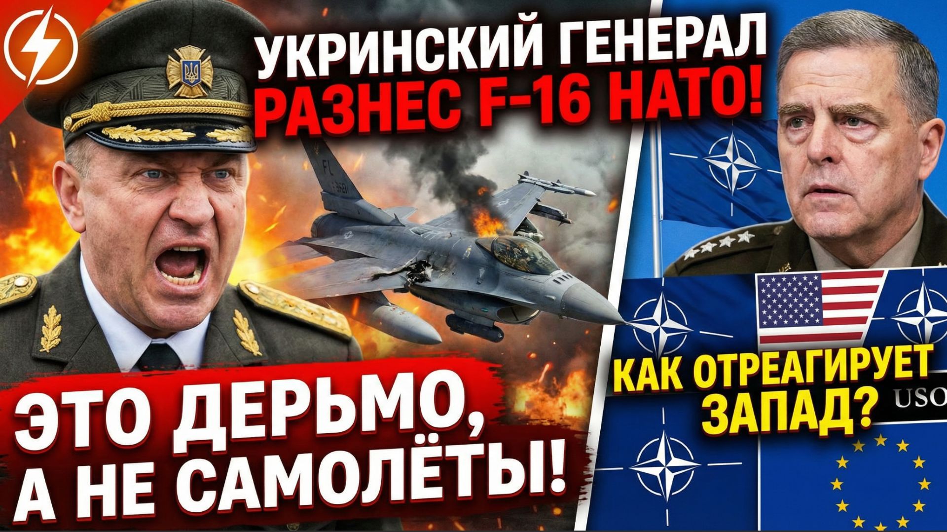 ⚡ УКРАИНСКИЙ ГЕНЕРАЛ РАЗНЕС F-16 НАТО! "ЭТО ДЕРЬМО, А НЕ САМОЛЁТЫ!" КАК ОТРЕАГИРУЕТ ЗАПАД