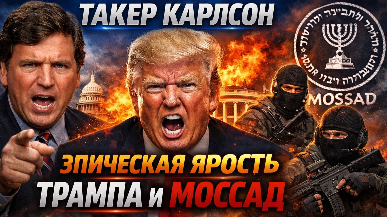 Такер Карлсон + Дэйв Смит - Моссад, ВОВ, ФБР, Трамп в Иране