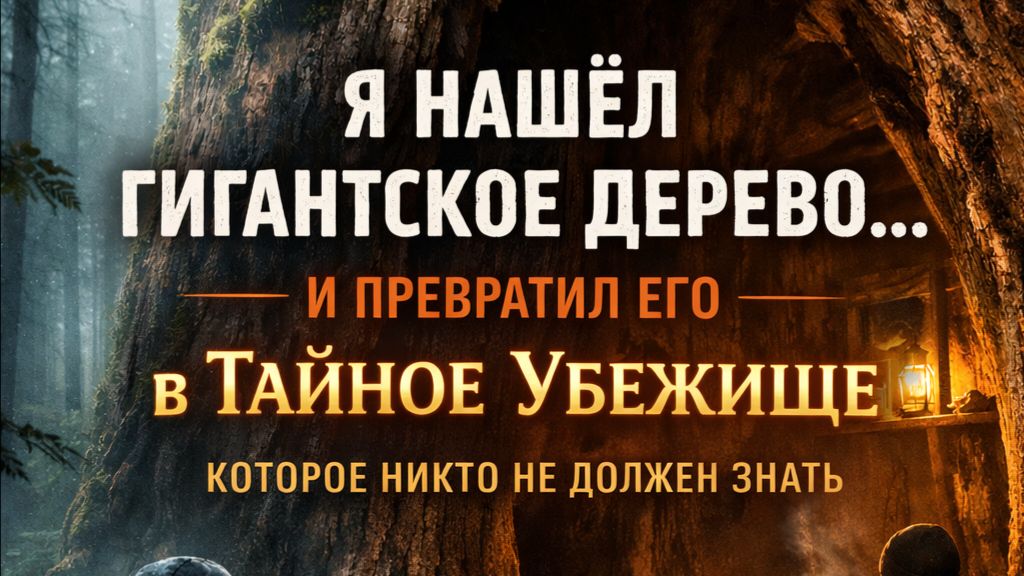 Я Нашёл Огромное Полое Дерево… и Сделал Внутри Тайное Убежище