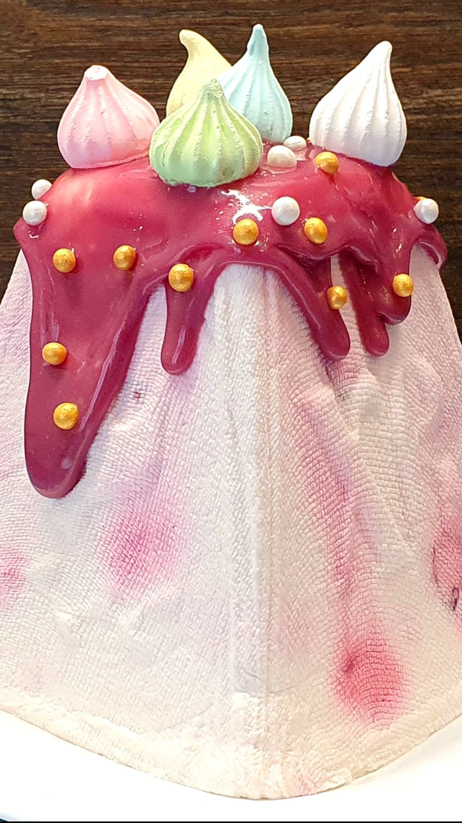 Глазурь шоколадно-вишневая для кекса или пасхи