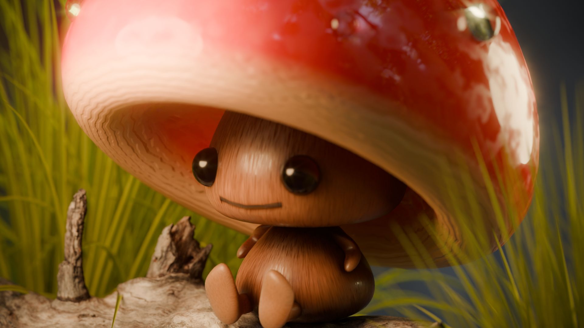 Мультяшный Гриб Урок 3. Blender 5.0  для начинающих в прямом эфире _ Простые уроки по моделированию