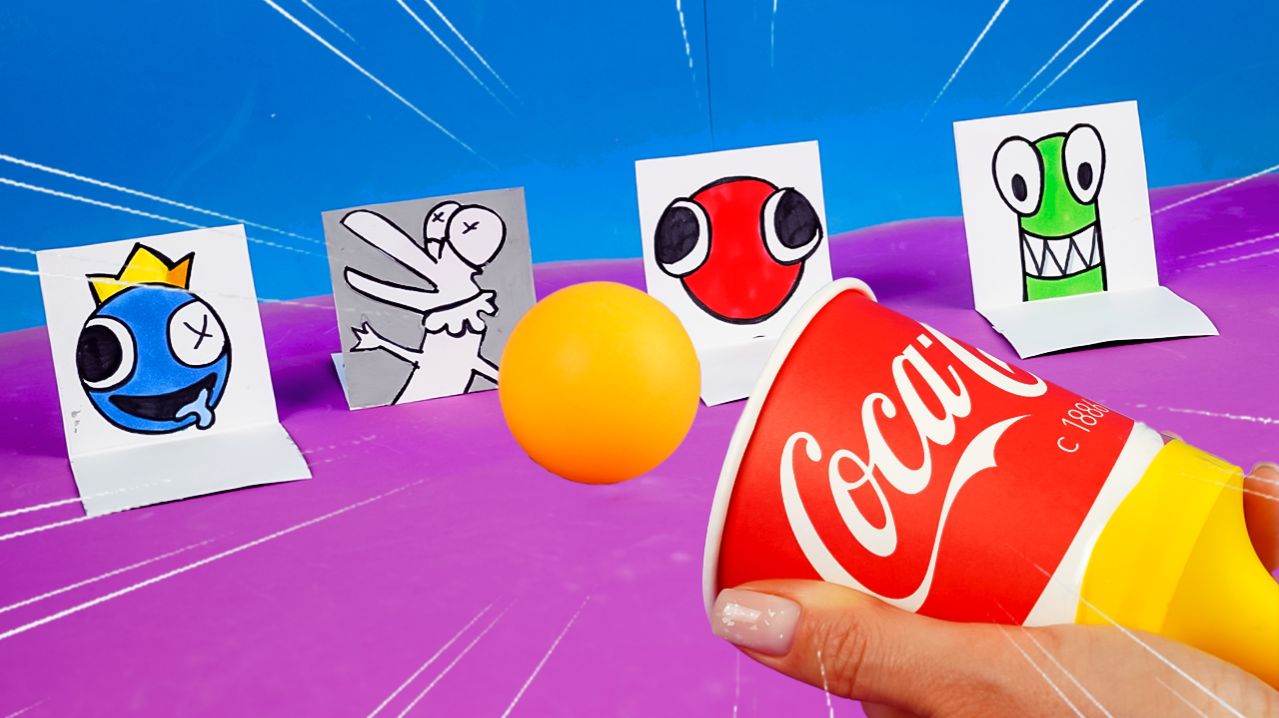 Радужные Друзья игра Стрелок своими руками Как сделать забавную поделку из бумаги