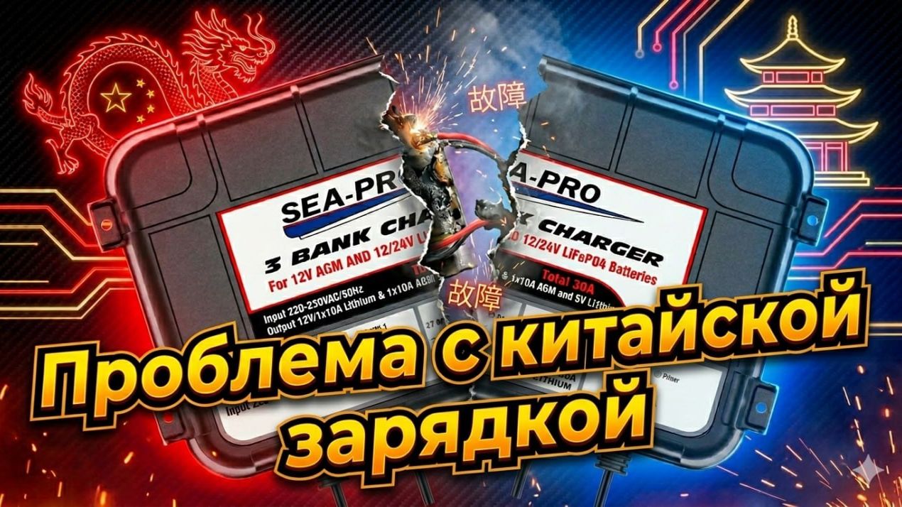 МОГУЧИЙ косяк. Разбираемся в СЕРВИСЕ. Зарядка АКБ от SEA-PRO. DC-DC альтернатор. Лодка для рыбалки