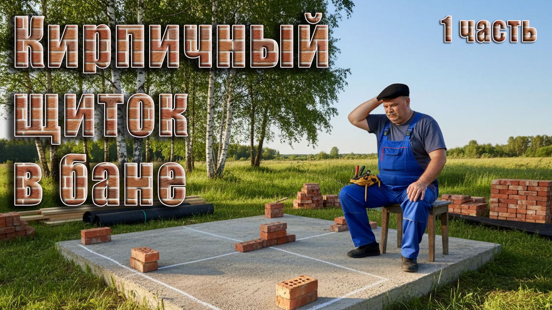 Кирпичный щиток в бане. Первый ряд.