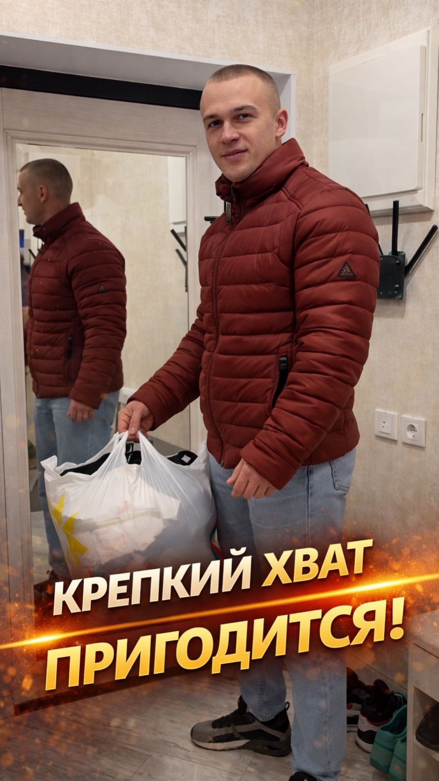 Тест силы хвата: тяжелый пакет vs эспандер FITFILIP