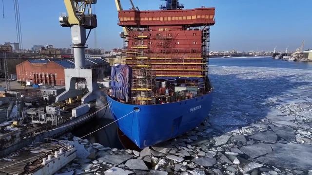 Швартовные испытания ледокола «Чукотка» проекта 22220 продолжаются