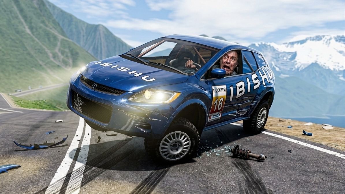 BeamNG Drive - Опасные повороты на дороге