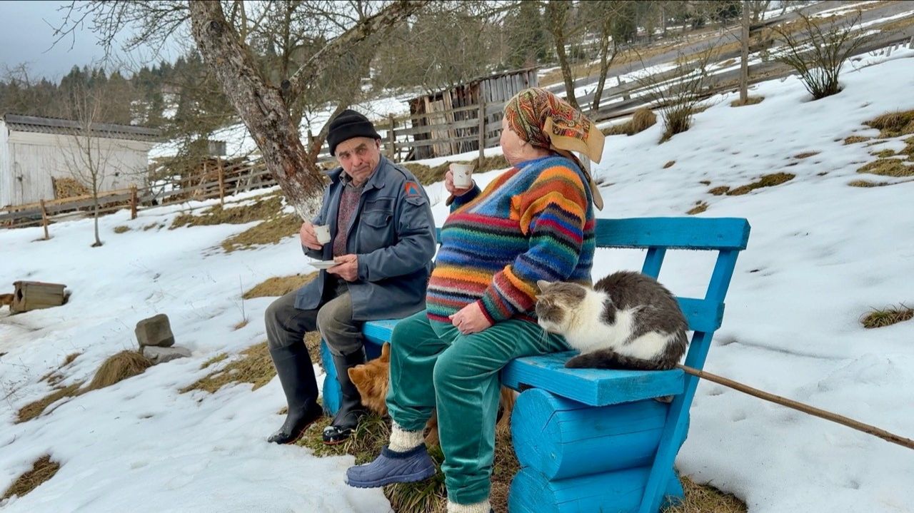 Счастливая старость дедушки и бабушки Среди тишины гор🏔️ #Михаил_и_ Гафия