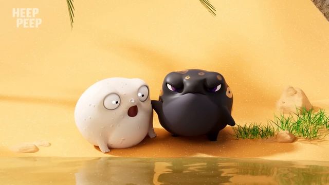 Мультфильм Лягухи Heep peep!🐸 Мы же не умеем плавать. Серия 4