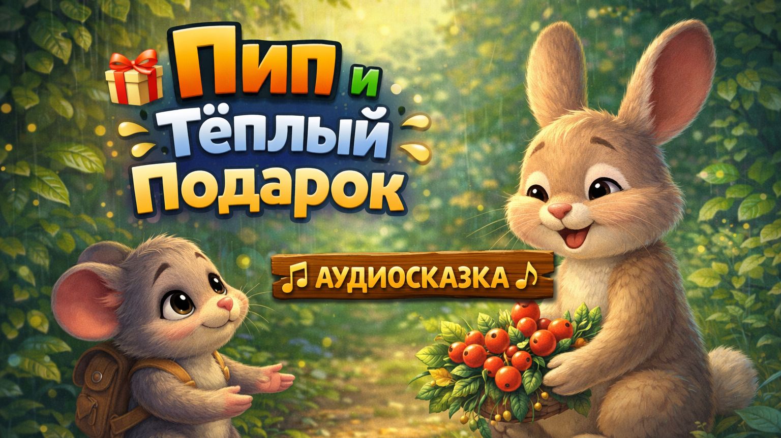 Сказка: Пип и тёплый подарок. Аудиосказка для детей. Слушать сказку про мышонка для сна. Серия 6