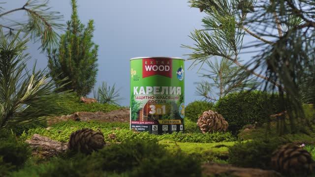 КАРЕЛИЯ. Защитно-красящий состав 3 в 1 WOOD EXTRA